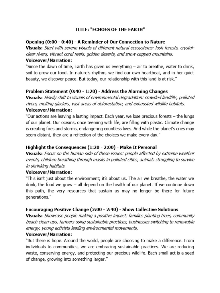 Nature's Call to Action | PDF | Natural Environment | Habitat