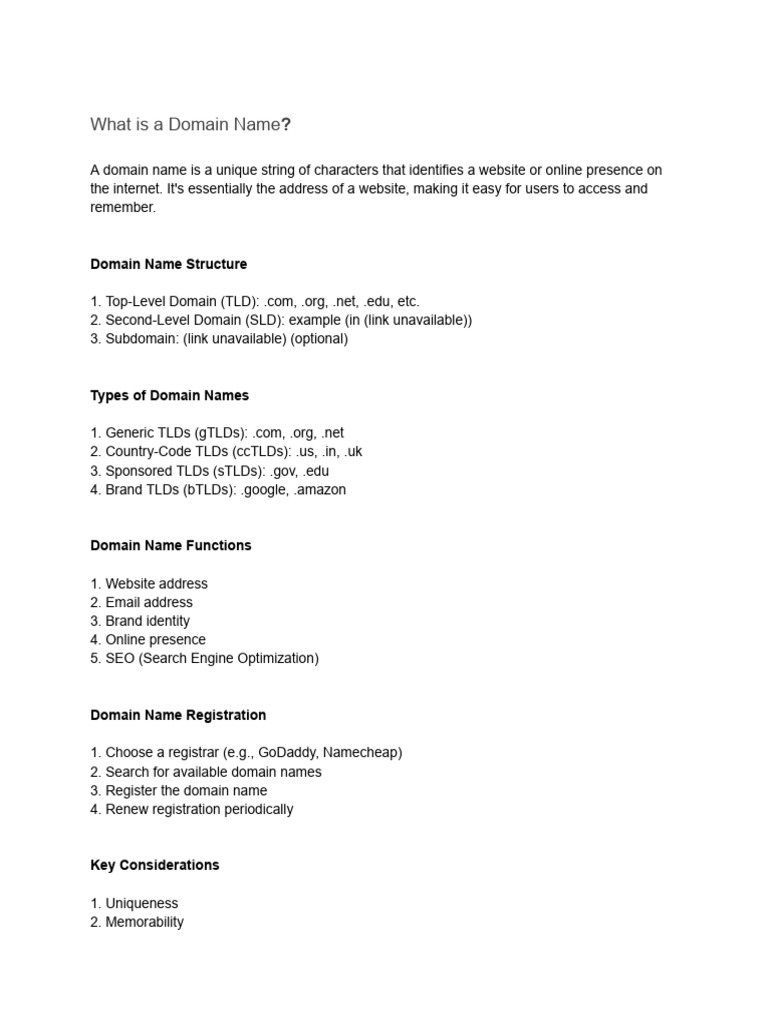 What Is A Domain Name | PDF