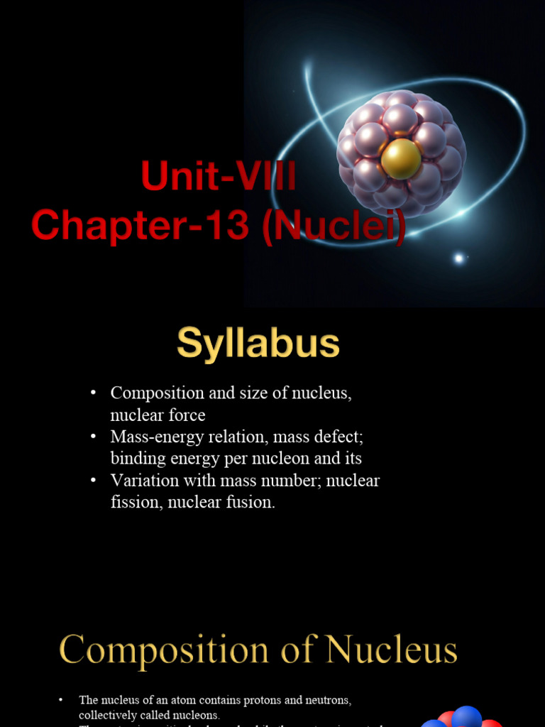 Xii Chapter 13 | PDF | Nuclear Force | Atomic Nucleus