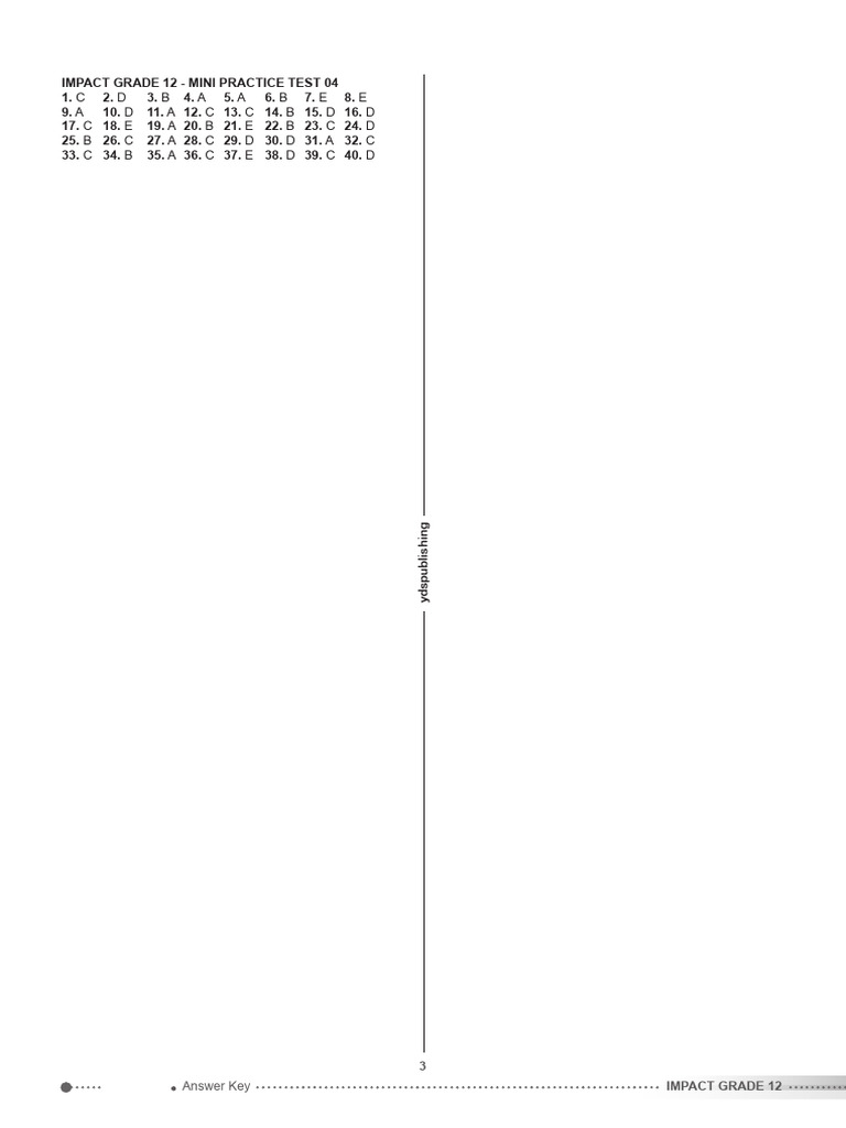 16 Impact 12 MPT 04 Answer Key | PDF