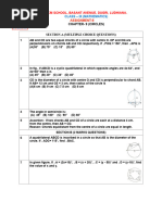 Worksheet Class 9 Circles | PDF