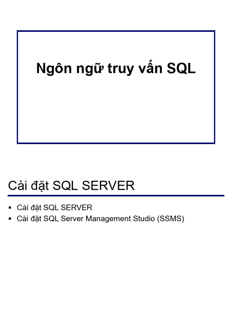 Gioi Thieu SQL | PDF