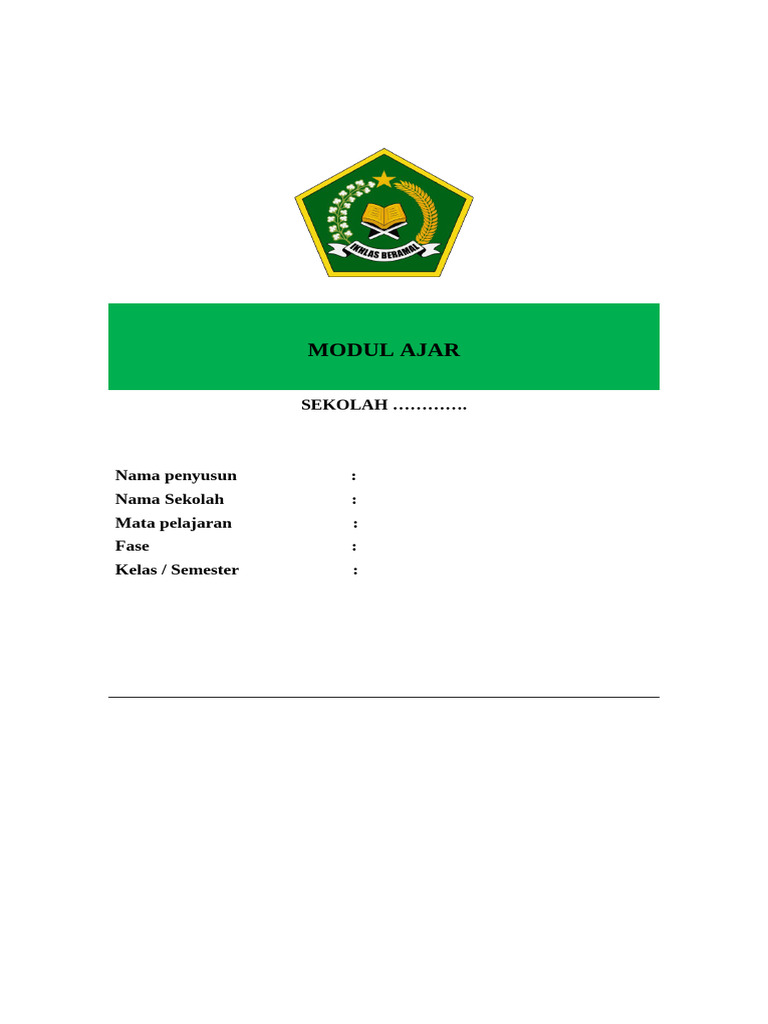 FORMAT-MODUL AJAR-Optional | PDF