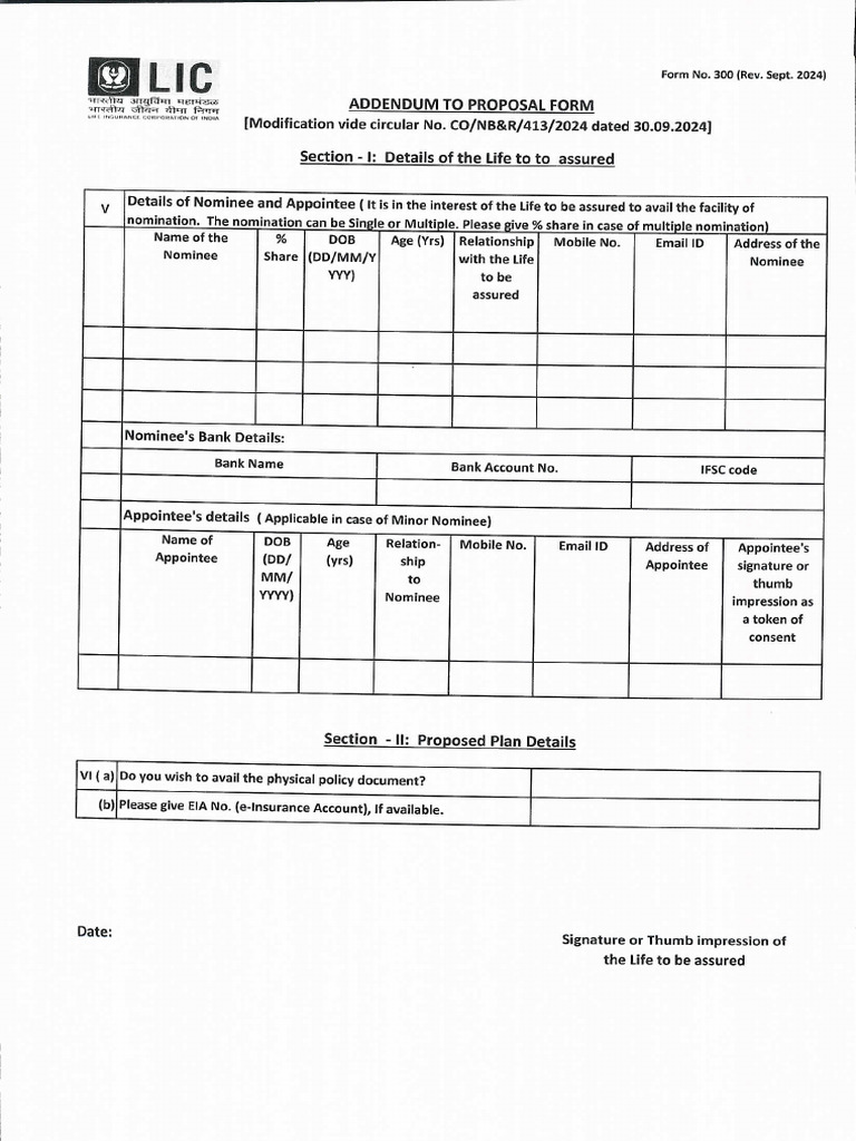 PF - Addendum - Lic 300 | PDF