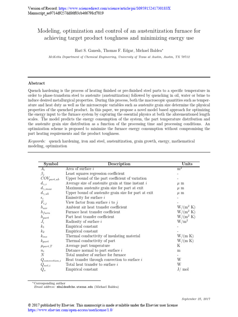 Steel Furnace Energy Optimization | PDF | Crystallite | Heat Treating