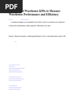 Key Performance Indicators (KPIs) - Warehousing | PDF | Warehouse ...