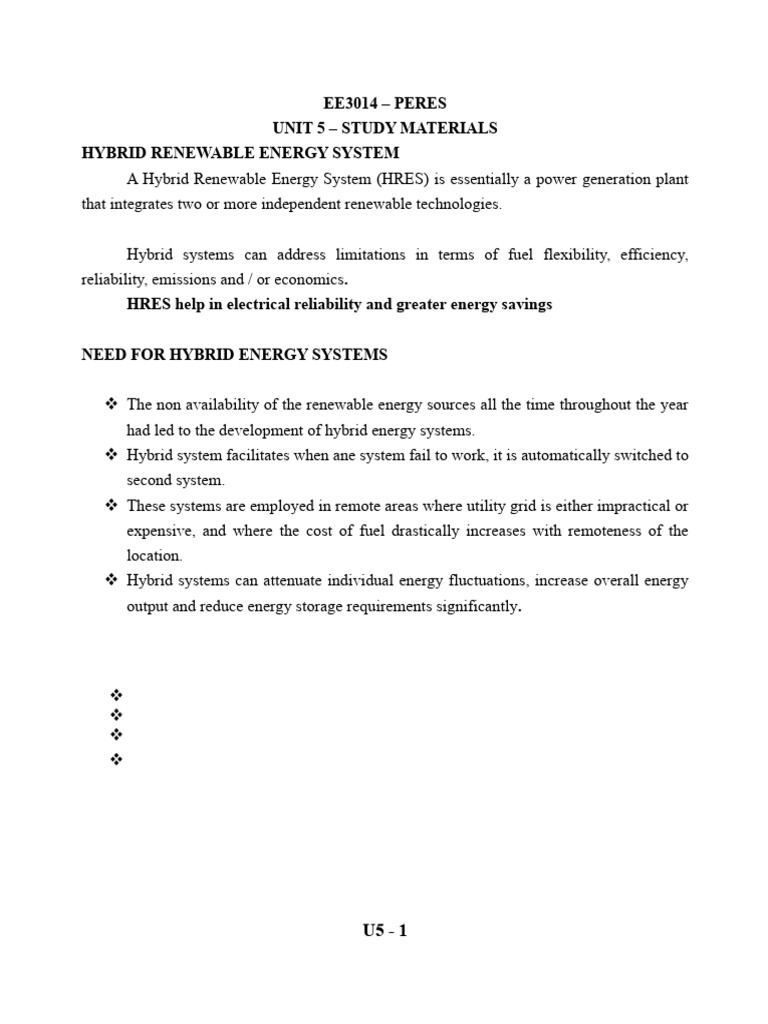 Hybrid Renewable Energy Systems Overview | PDF | Photovoltaics ...