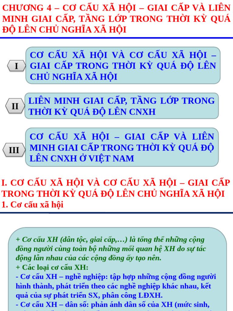 Chương 4. Cơ cấu XH GC và liên minh GCJ tầng lớp | PDF
