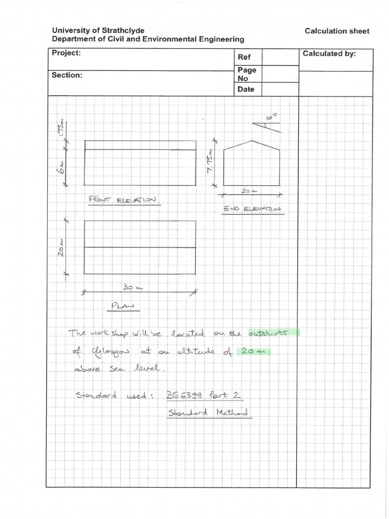 S2W2 Wind Loading Example To BS6399-2 RevA Flattened | PDF | Area ...