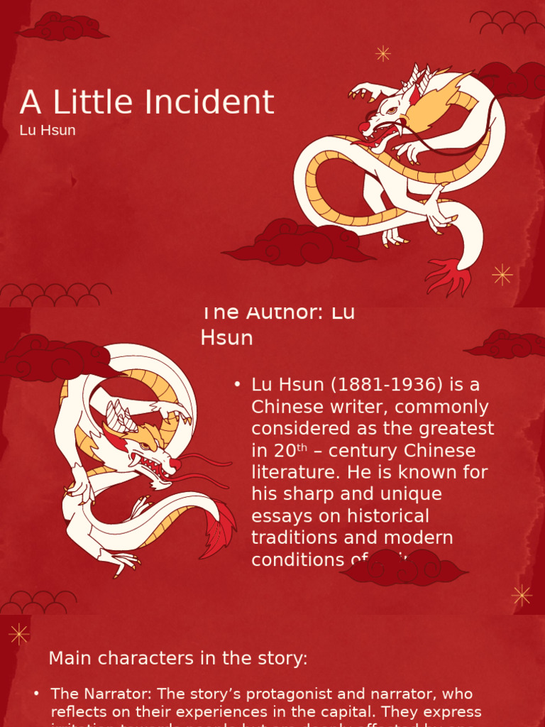 A Little Accident by Lu HSun | PDF | General Fiction