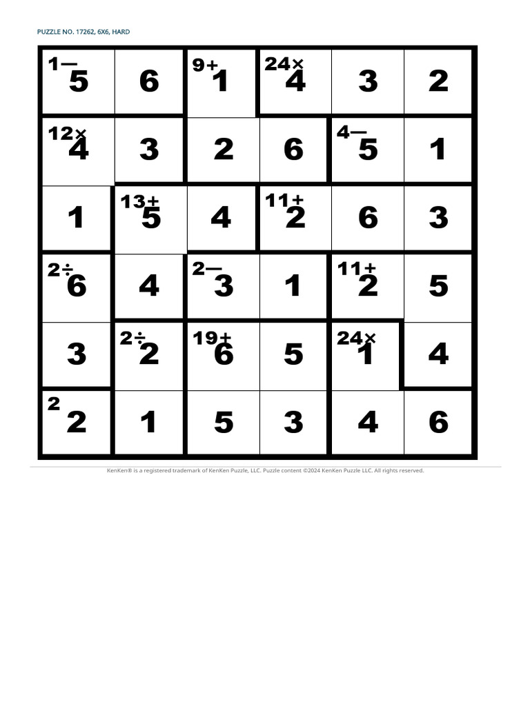 KenKen Puzzle Official Site - Free Math Puzzles That Make You Smarter ...