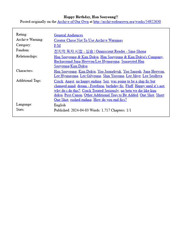 Happy_Birthday_Han | PDF | Art | General Fiction