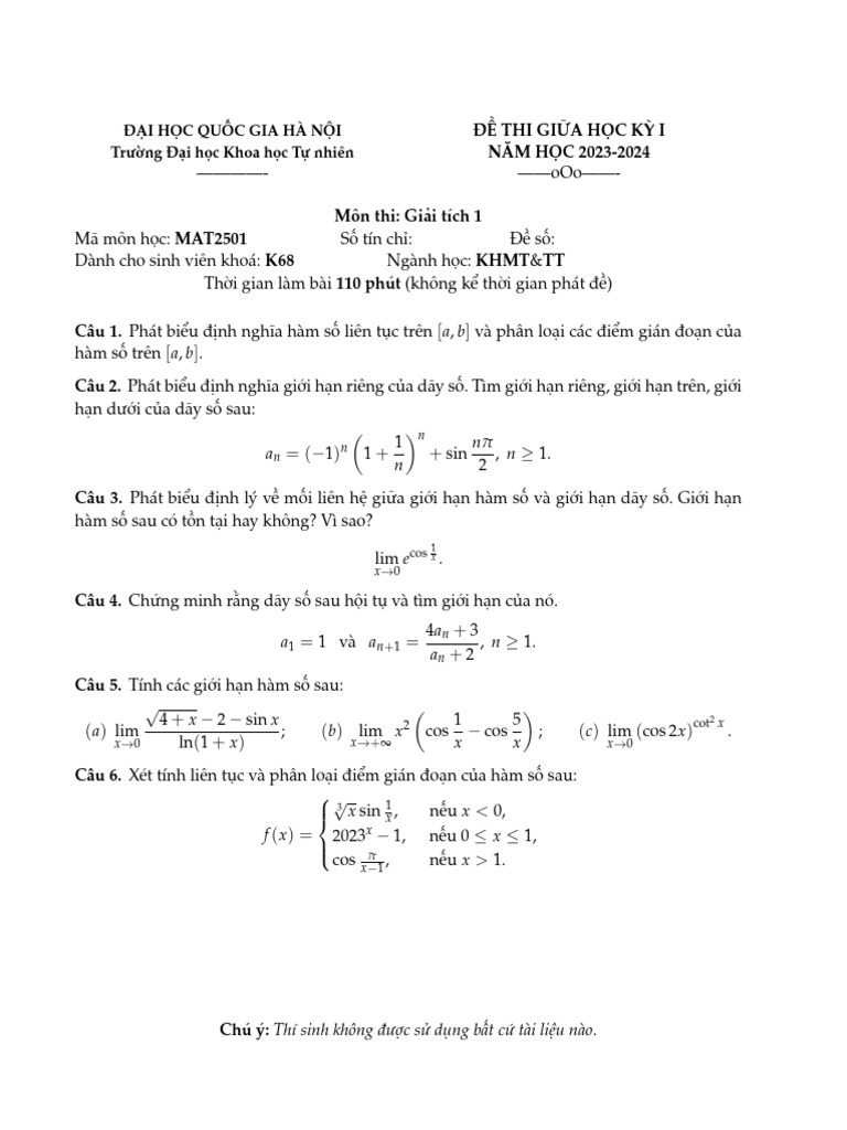 Dethi Giua Ky K68a4 Final | PDF