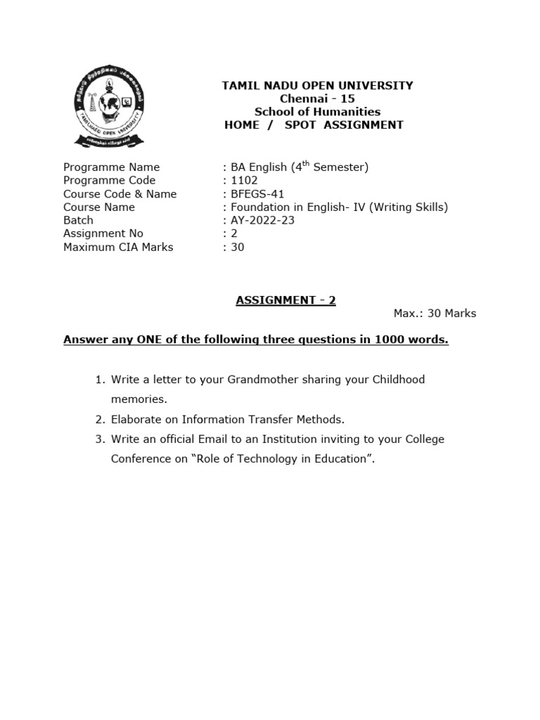 BFEGS 41 Assg 2 | PDF