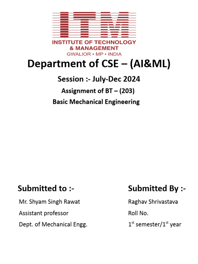 Mechanical. Front Page | PDF