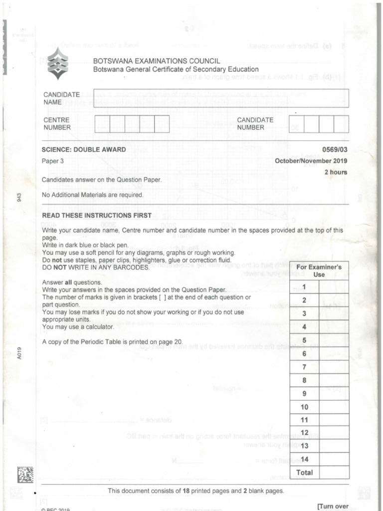 2019 PAPER 3 SDA-1 | PDF | Chemical Reactions | Mole (Unit)