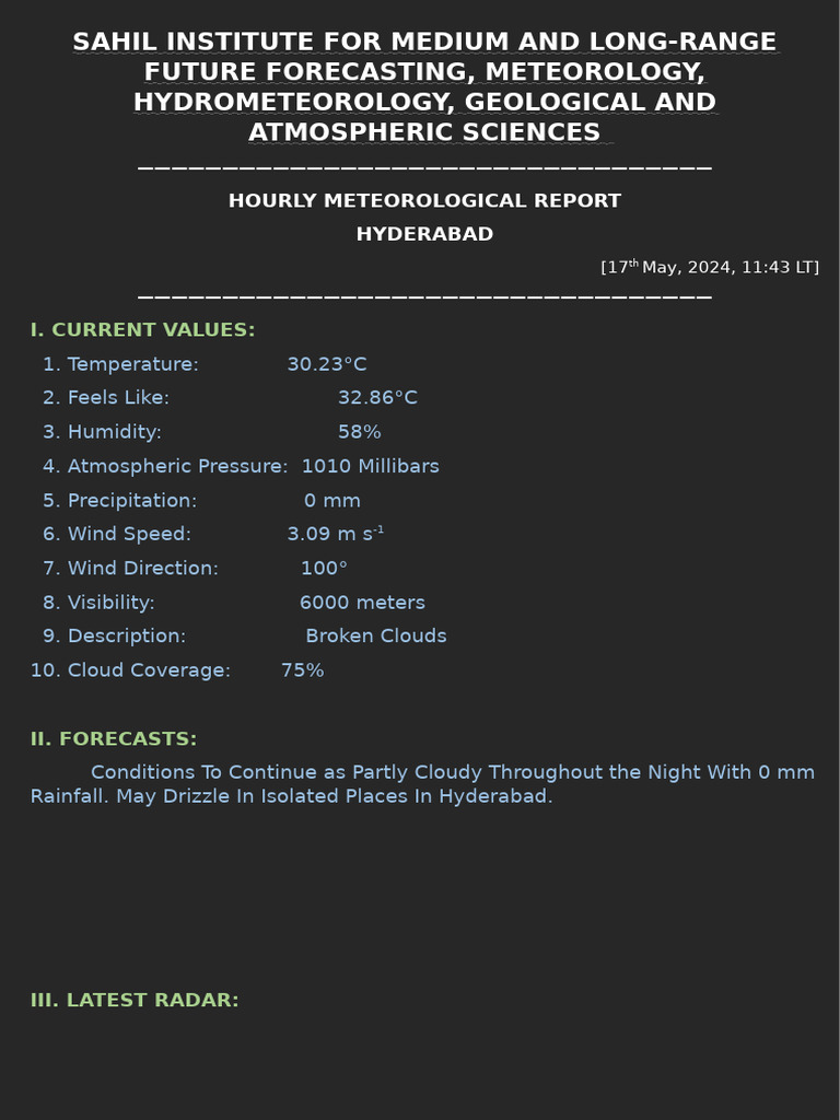 Meteorological Report | PDF | Travel | Technology & Engineering