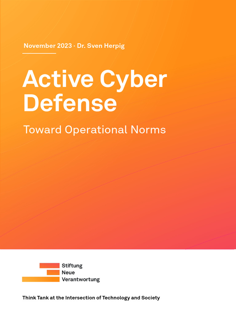 Active Cyber Defense Operational Norms | PDF | Computer Security | Security