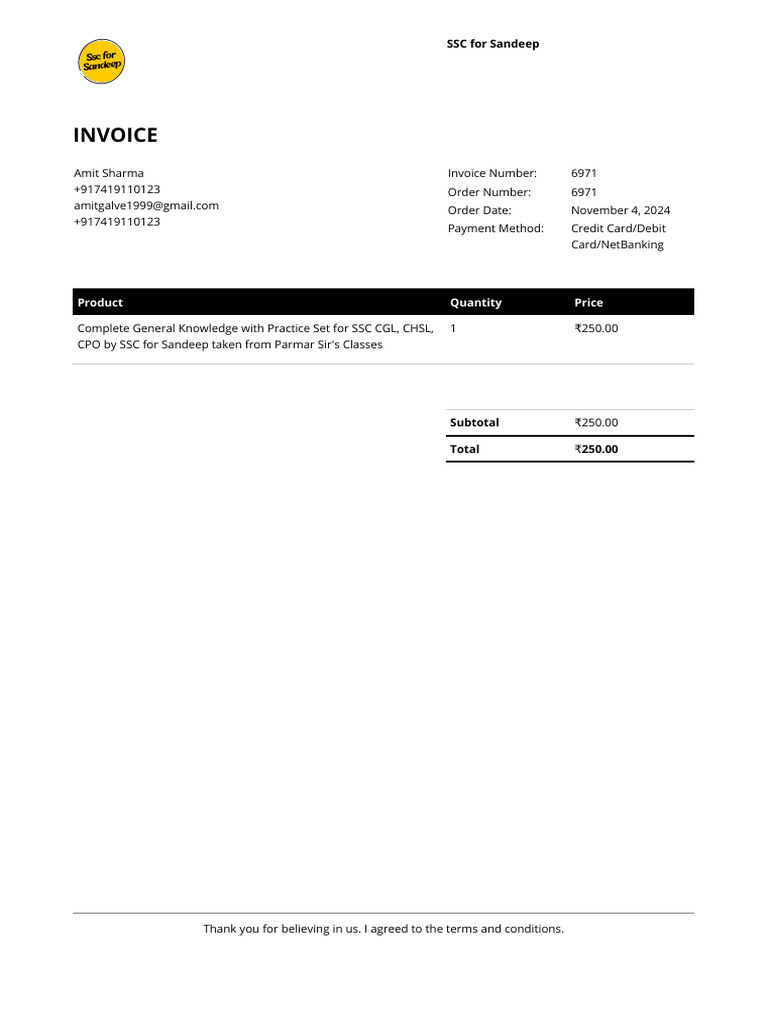Invoice 6971 | PDF