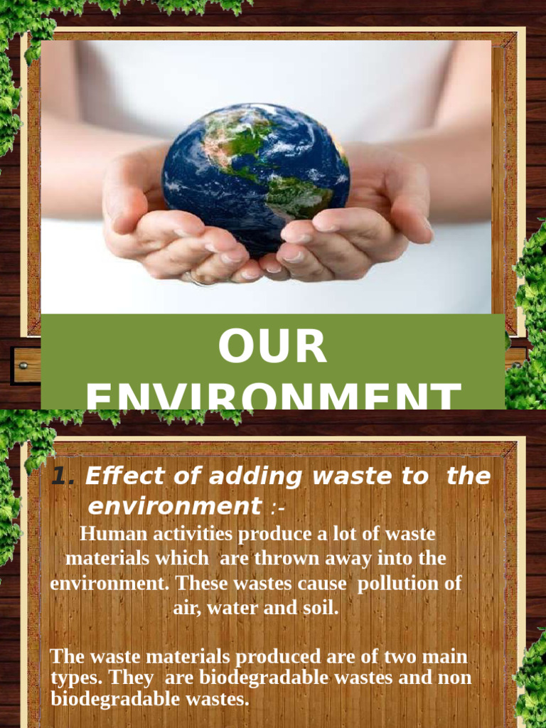 OUR ENVIRONMENT.pdf | PDF | Foods | Chlorofluorocarbon
