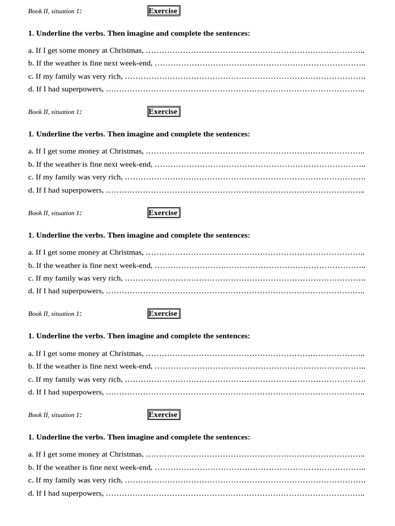 Conditional Sentences Exercise | PDF | Language Arts & Discipline | Religion & Spirituality