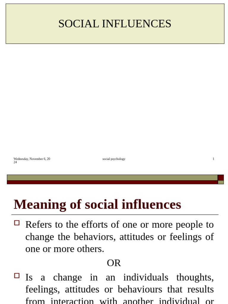 Understanding Social Influences in Psychology | PDF | Conformity ...