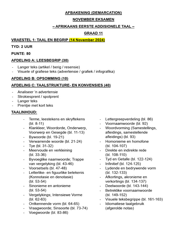 Afbakening November 2024 | PDF