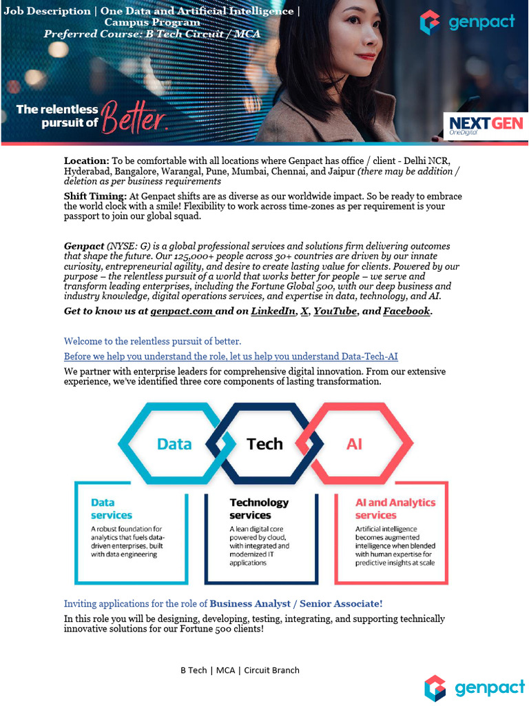 Business Analyst Role for B Tech/MCA Grads | PDF | Data Science | Data
