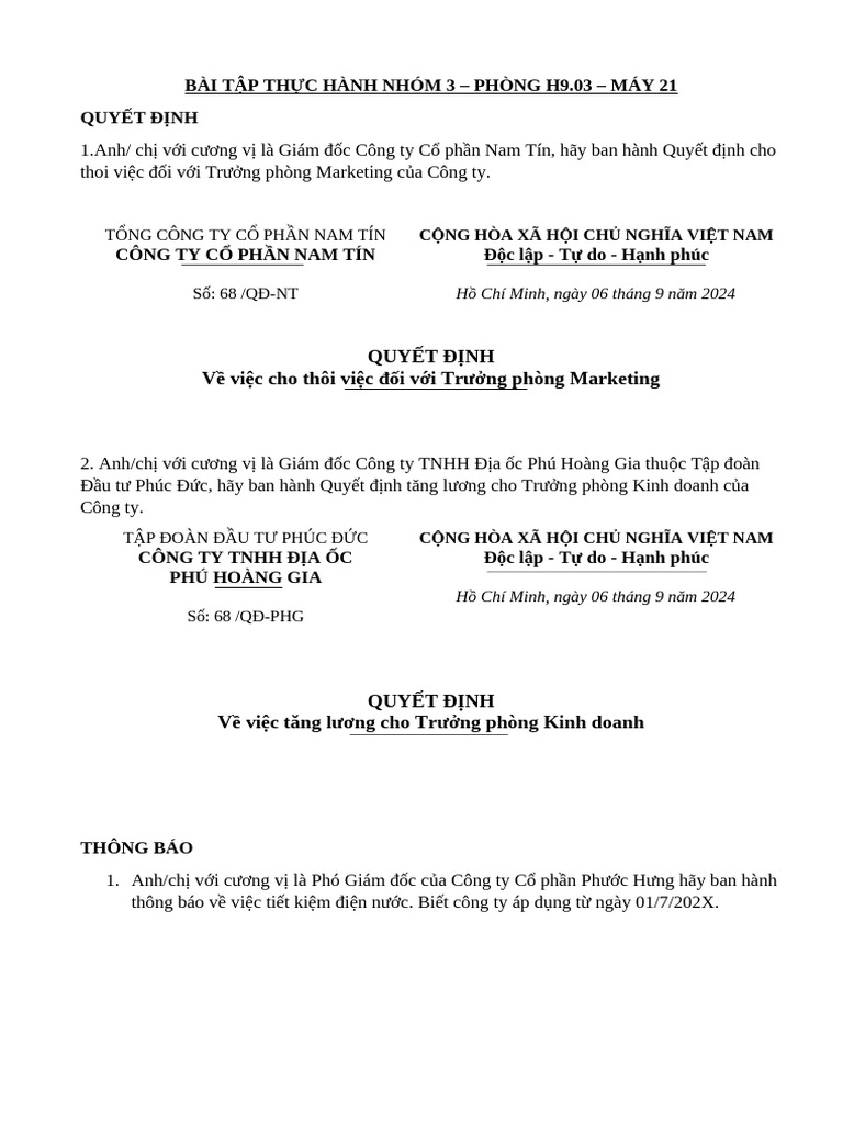 BTTH - NHÓM 3 - PHAN THỊ XUÂN QUYÊN - | PDF