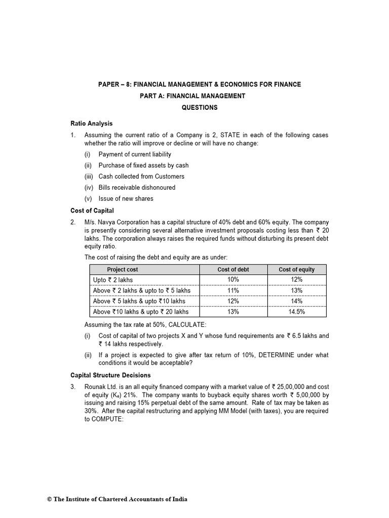 FM Eco RTP Nov 18 Inter New | PDF | Depreciation | Cost Of Capital