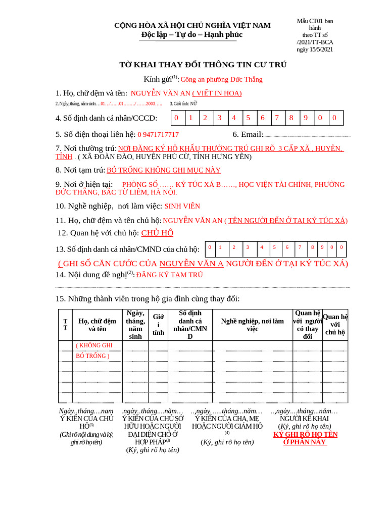 2.Hướng dẫn khai mẫu CT01 | PDF
