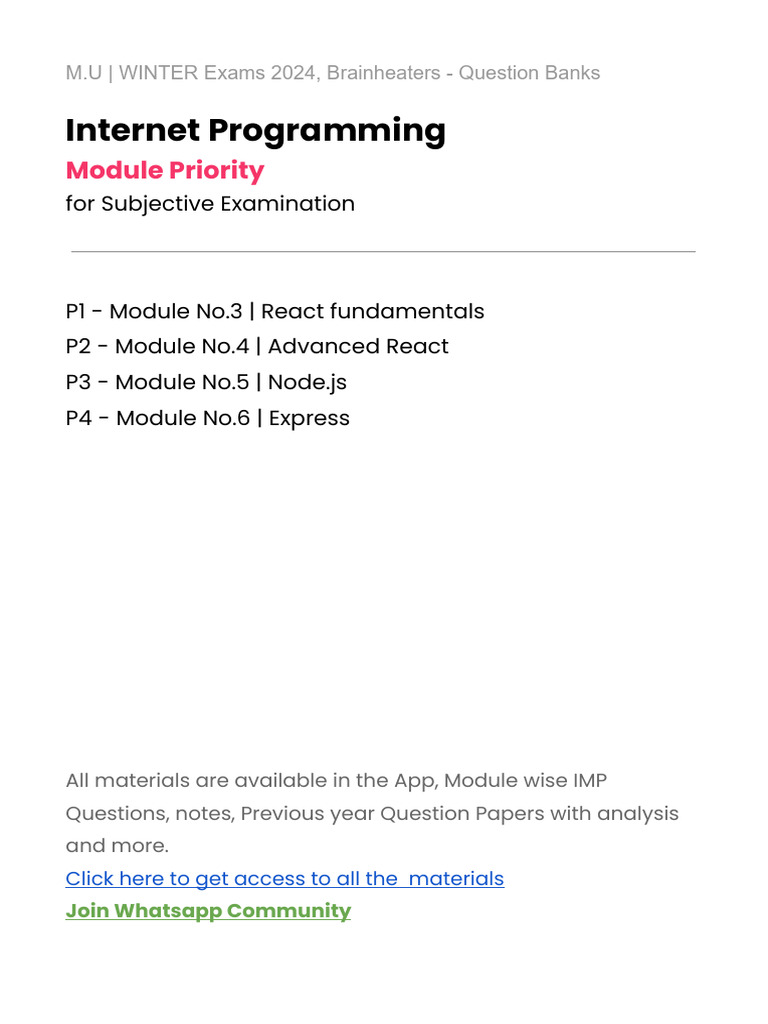 IP IT Sem5 Module Priority | PDF