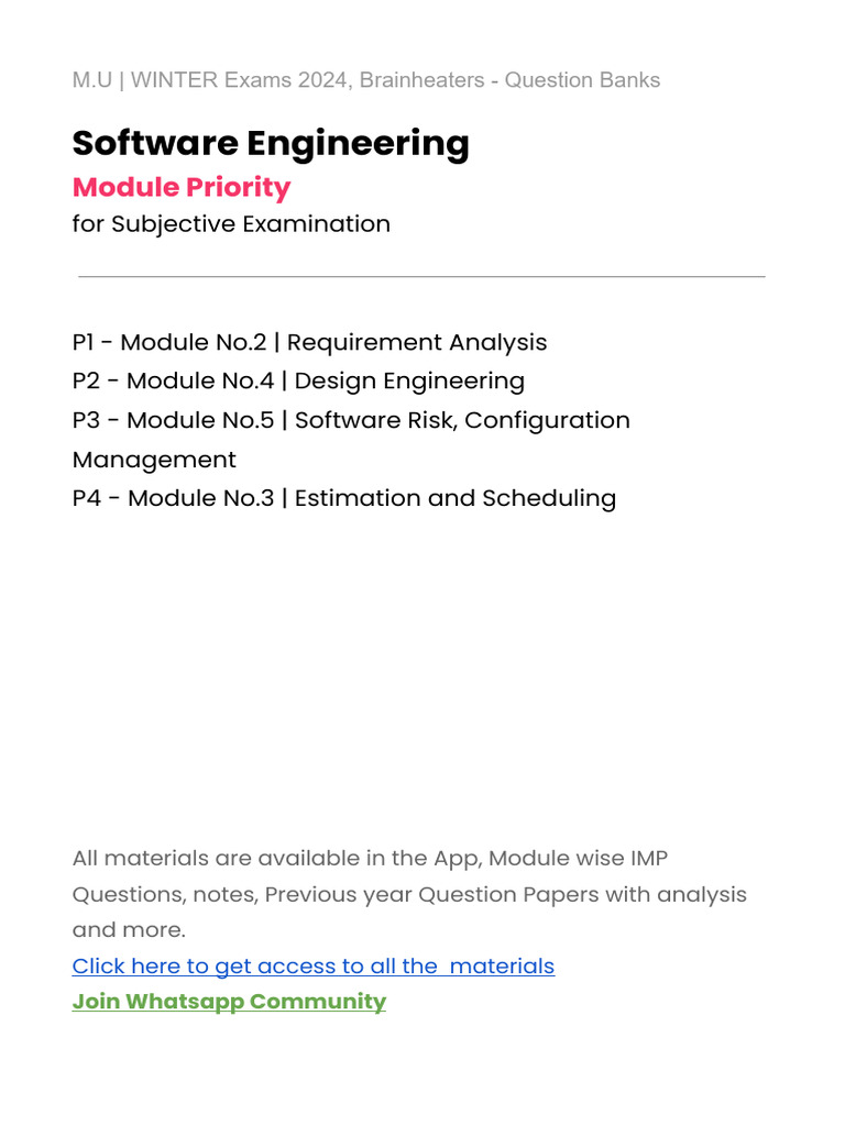 SE IT Sem5 Module Priority | PDF | Computers