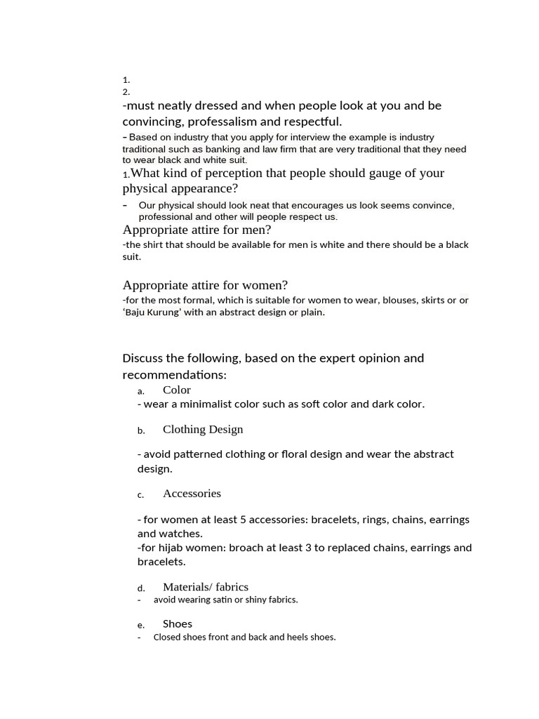 The Main Factor That Guides Your Attire | PDF