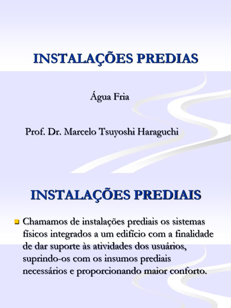 Sistemas de Instalações Prediais | PDF | Bomba | Ar condicionado