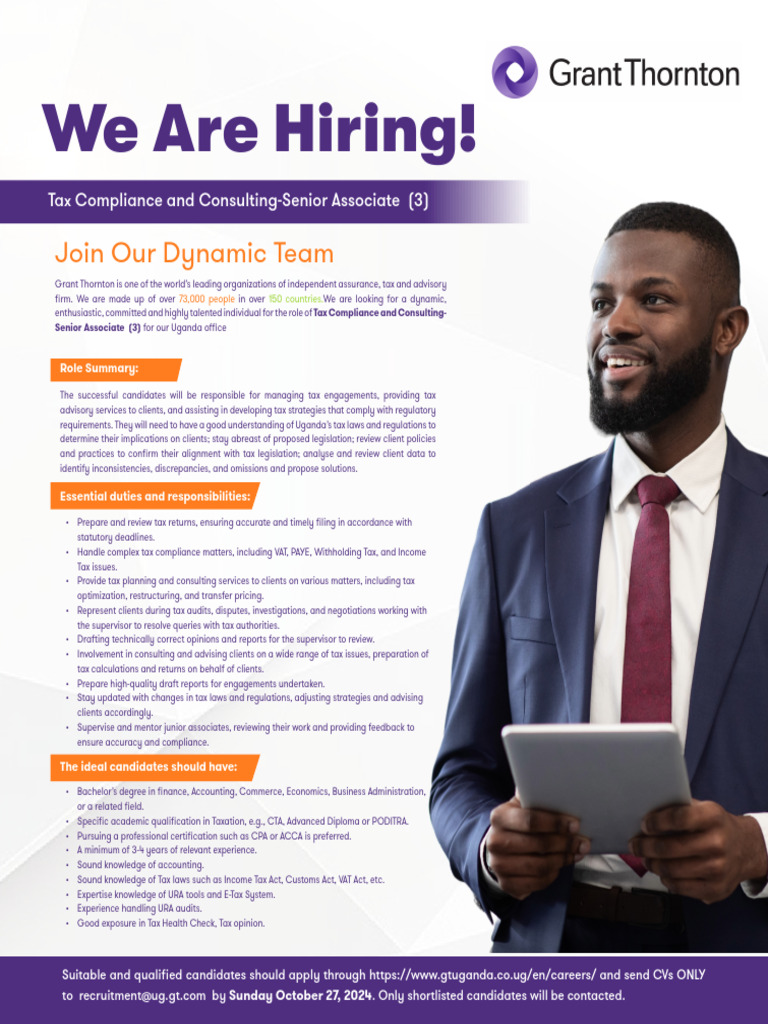 Career Opportunities at Grant Thornton Uganda 1729501402 | PDF | Audit ...