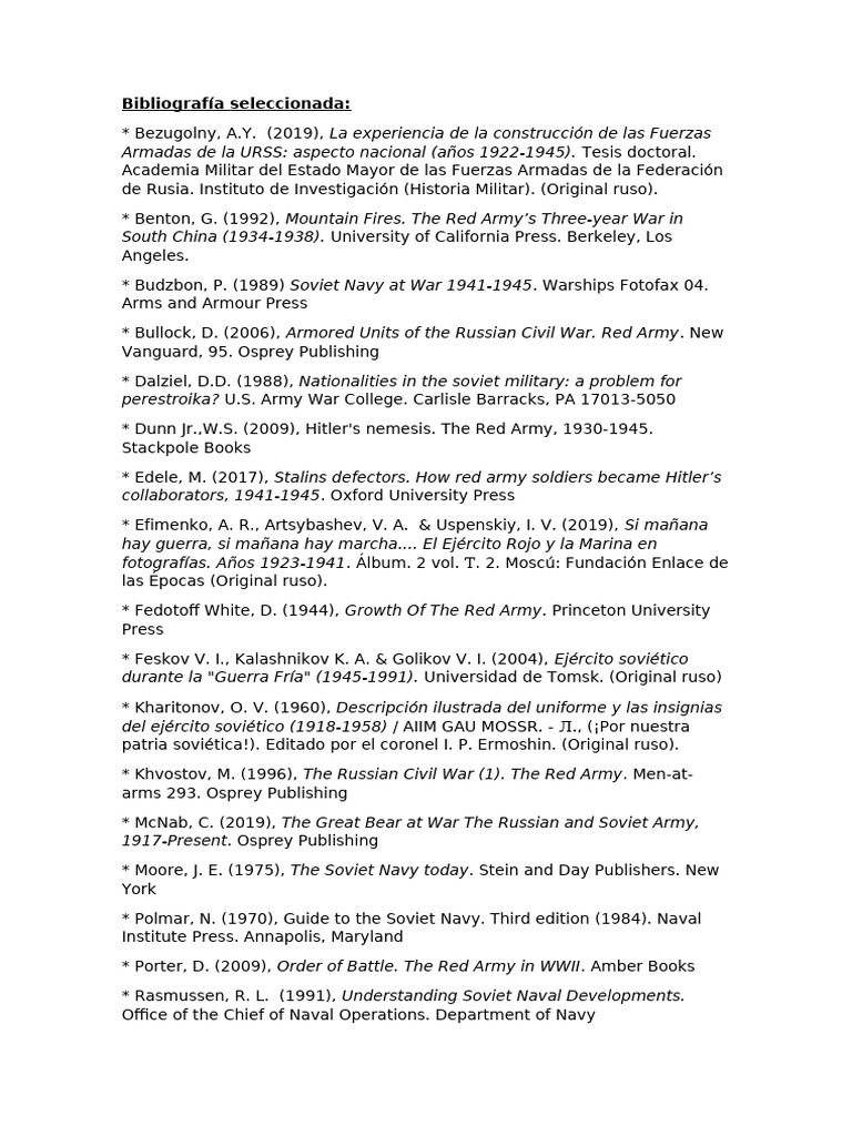 Bibliografia Que Va en El Libro Final | PDF | Soviet Union | World Politics