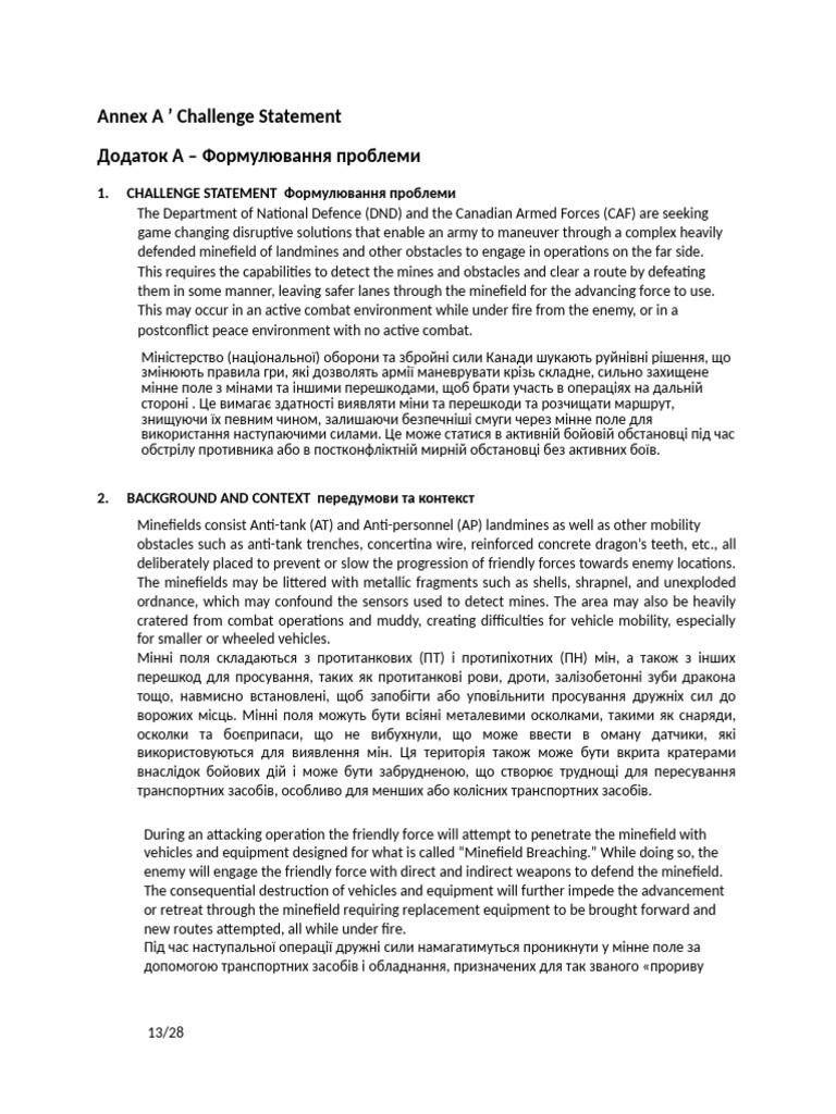 Minefield Breaching Concept Dev Applicant Guide - EN | PDF