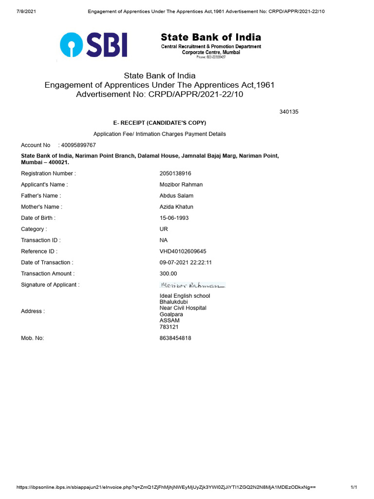 Apprenticeship Engagement Notification | PDF