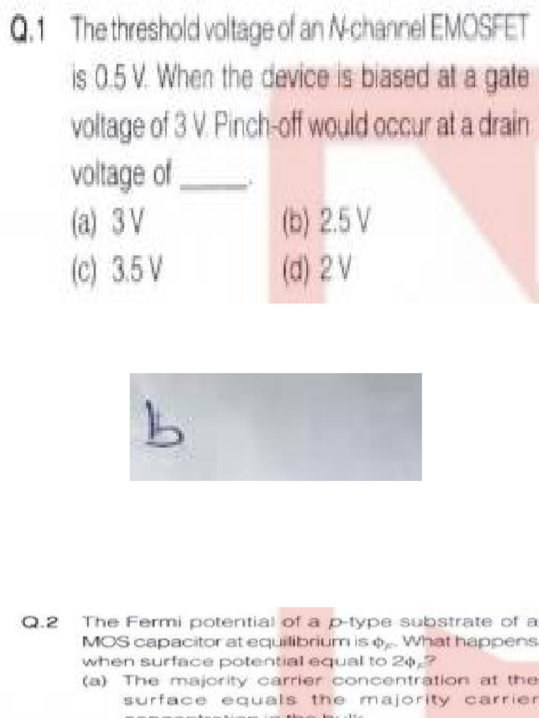 Mosfet Workbook Solutions | PDF