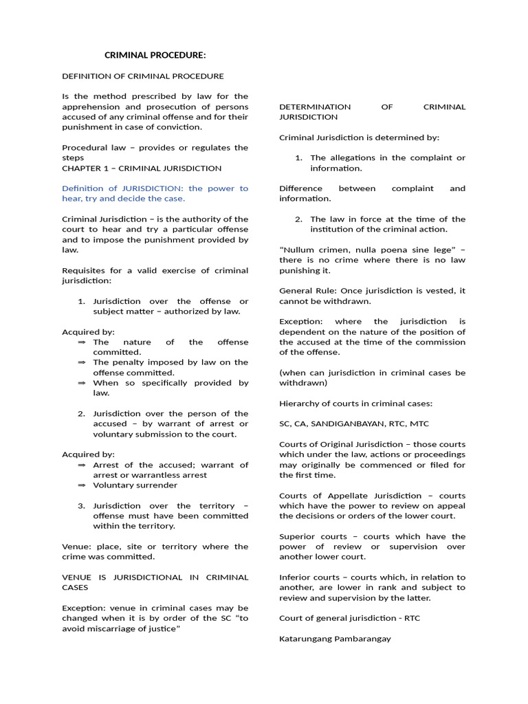 Criminal Procedure Outline of Book | PDF | Prosecutor | Crimes