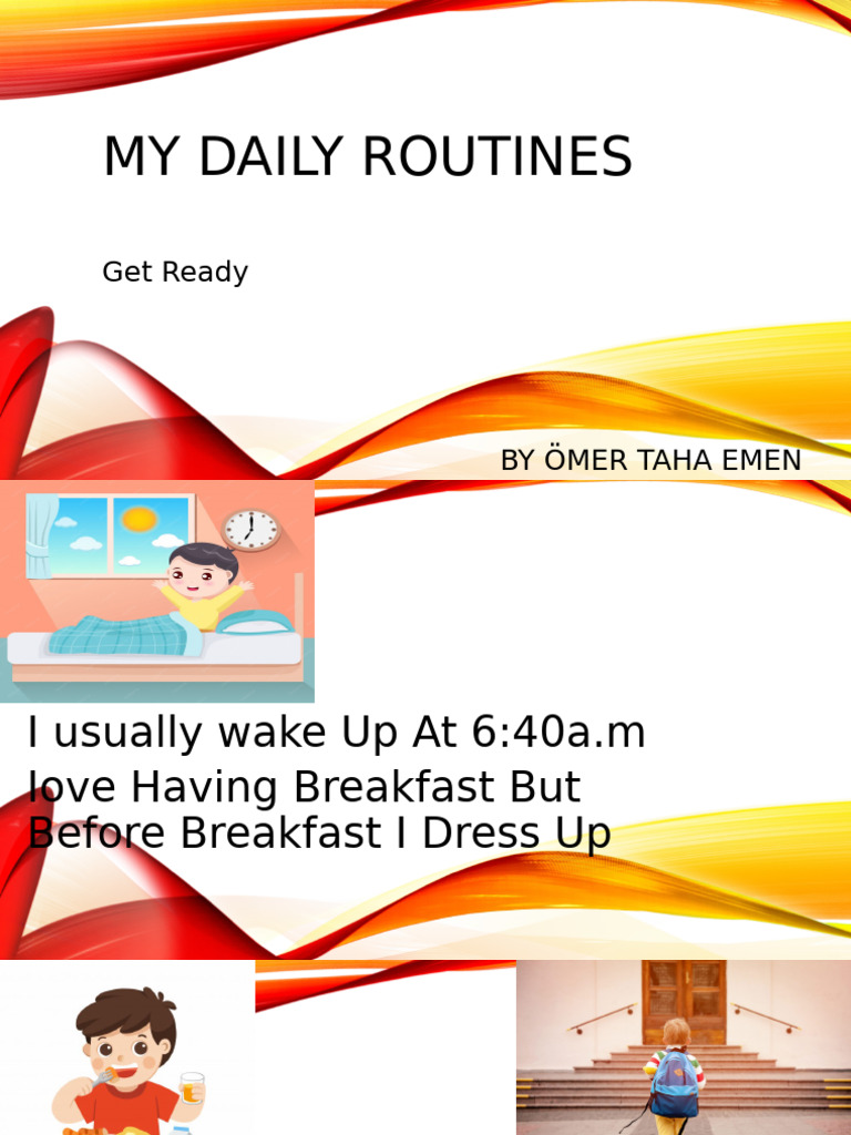 My Daily Routines and Schedule | PDF | Cooking, Food & Wine | Language ...