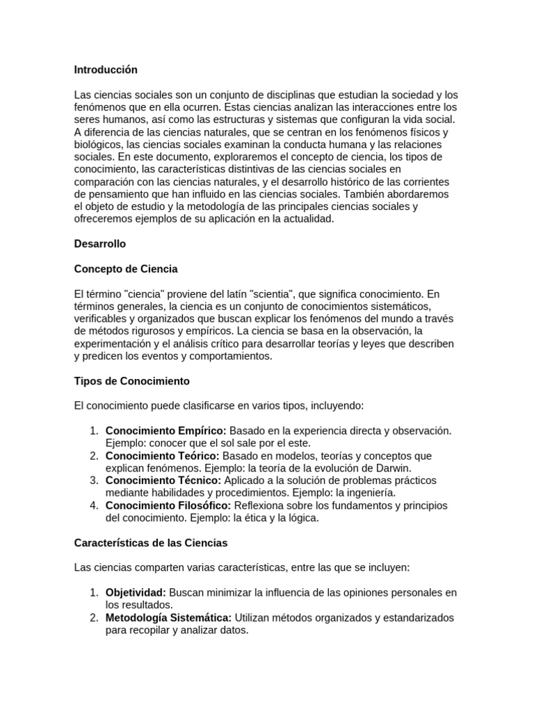 Introducción | PDF | Science | Ciencias Sociales