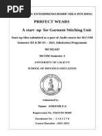 Tailoring Unit Project Report | PDF | Clothing | Sewing