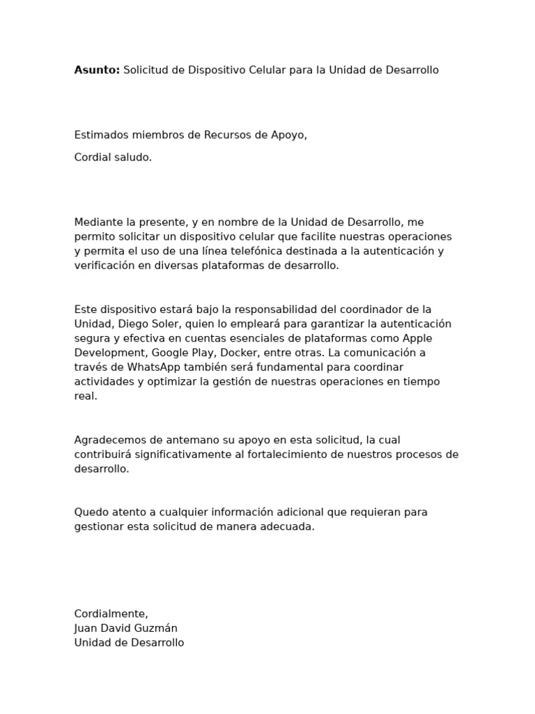Solicitud Celular | PDF | Computadoras