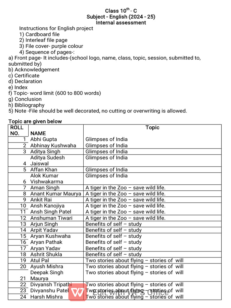 Class 10 - c English | PDF