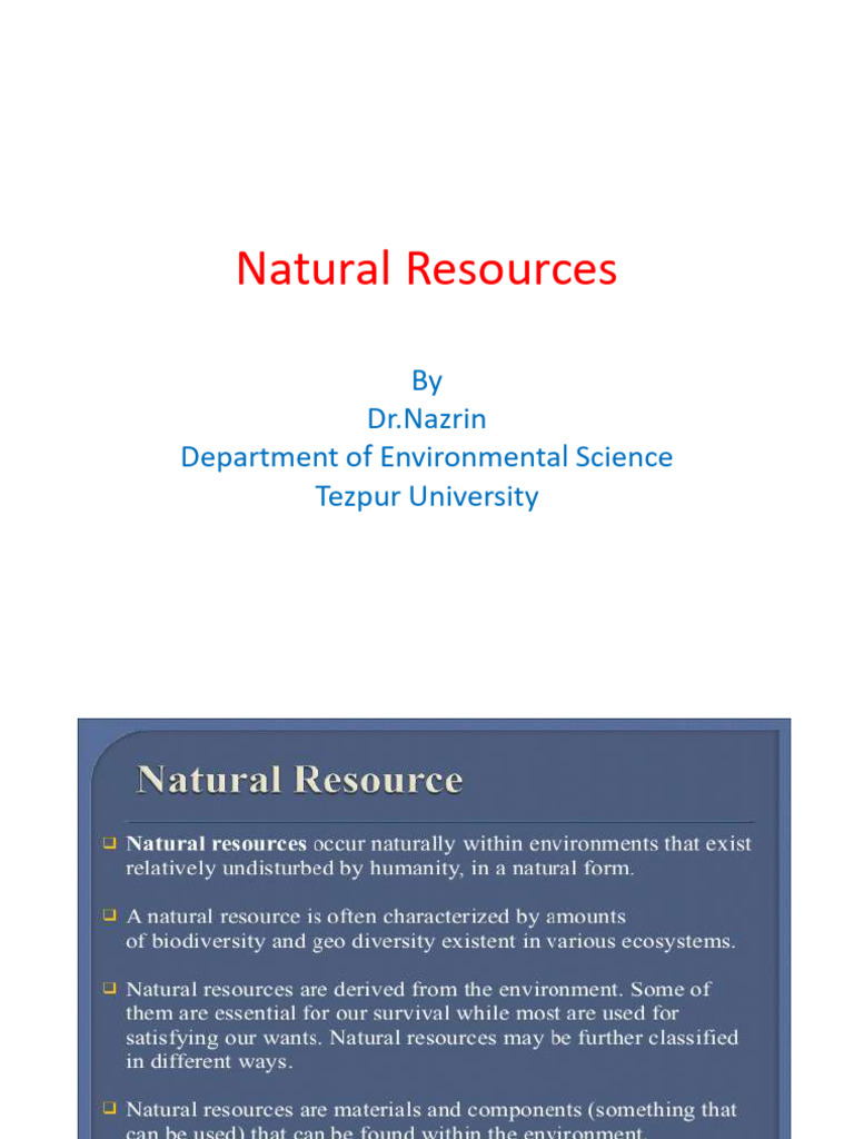 Natural Resources-Unit 3ppt1 | PDF