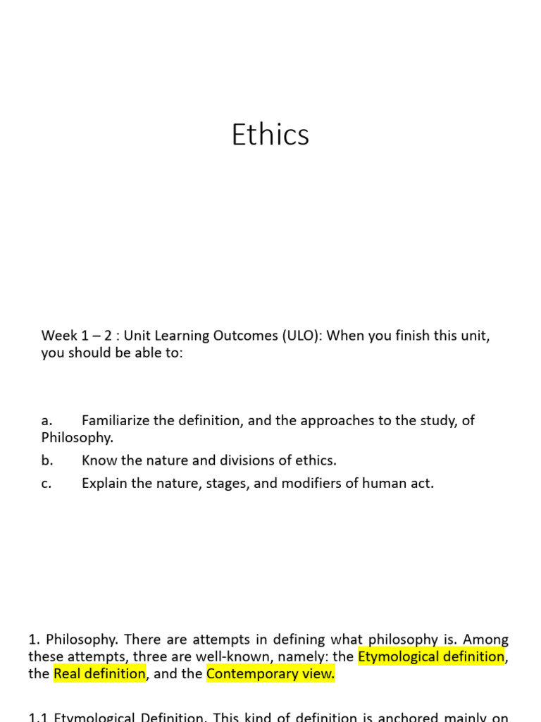 Ethics Introduction PDF | PDF | Plato | Utilitarianism