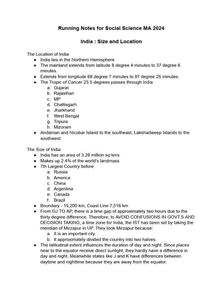 Running Notes for Social Science MA 2024 | PDF | Socialism