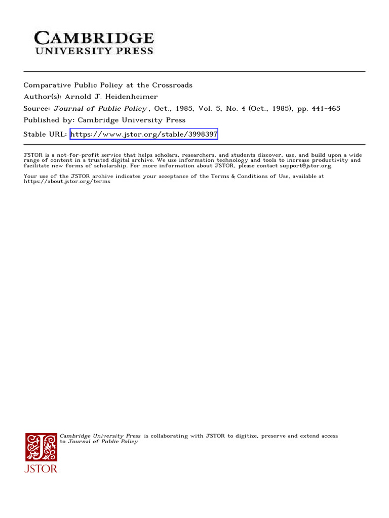 CPP at Crossroads | PDF | Policy | Science